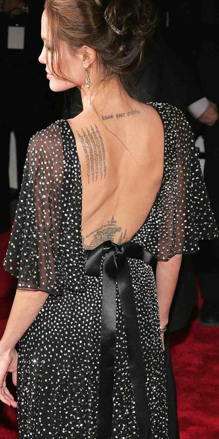 Angelina Jolie Tattoos that will Inspire You | LivingHours